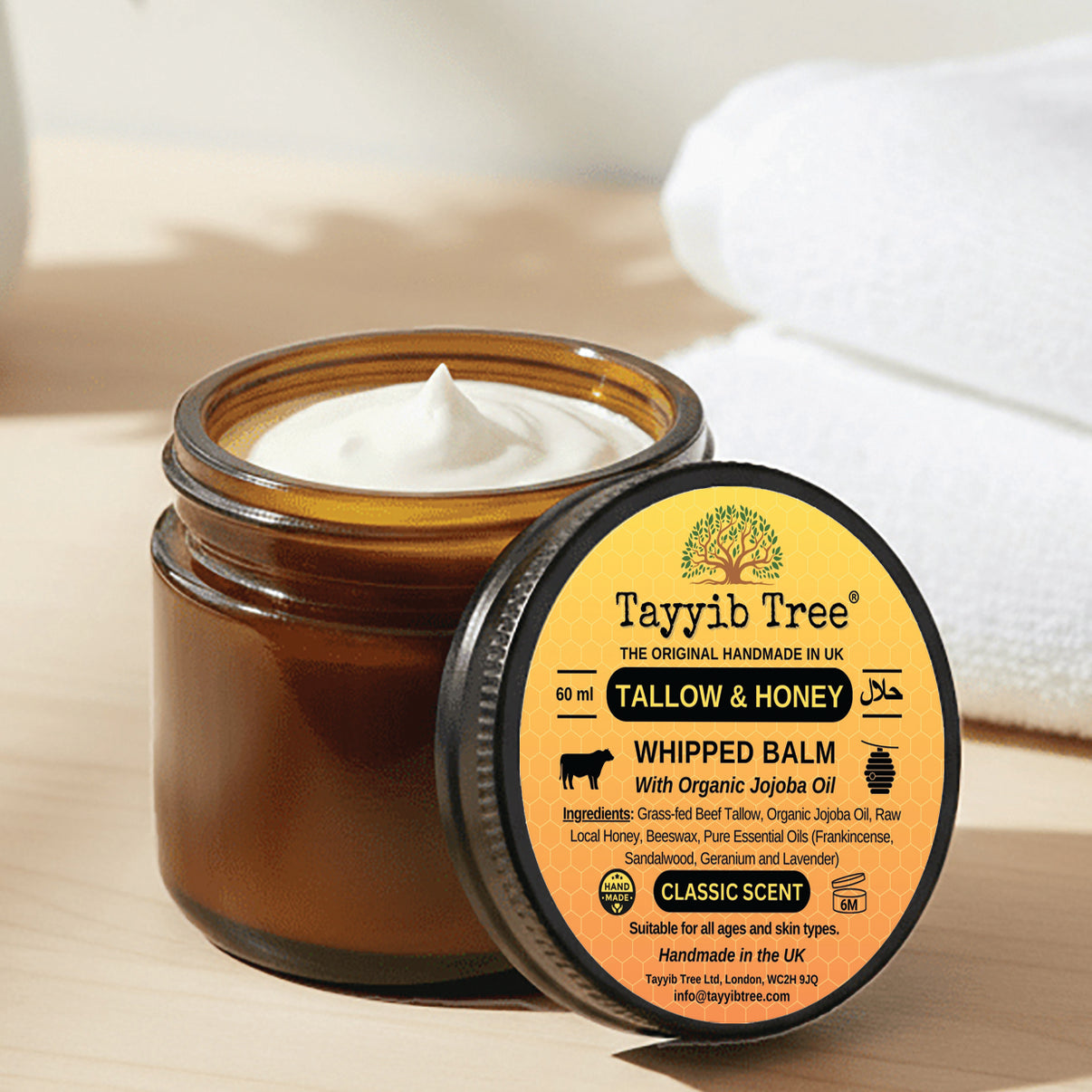 Tallow & Honey Whipped Balm - Handmade in UK, Halal – Tayyib Tree